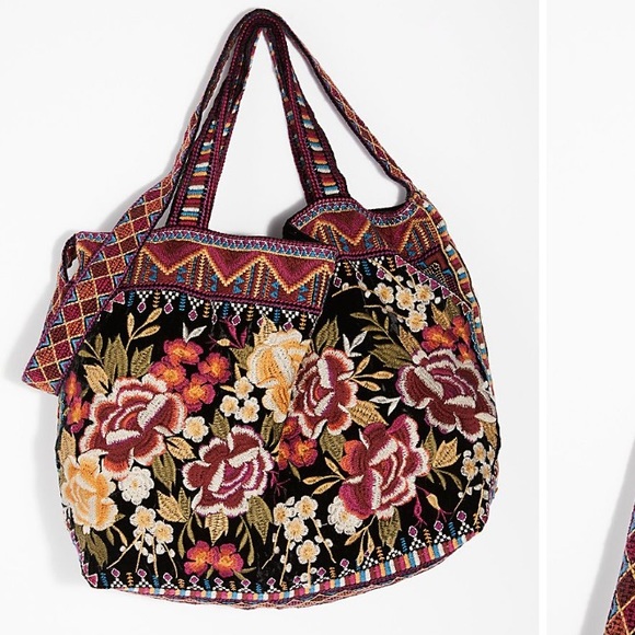Johnny Was | Bags | Johnny Was Marjan Velvet Bloom Tote Bag | Poshmark